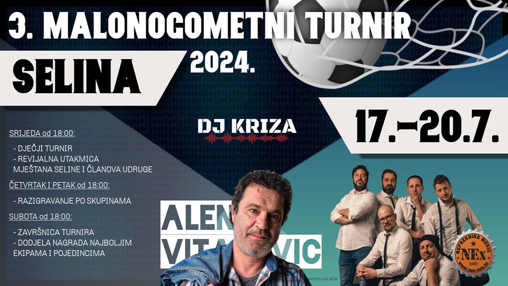 MNE Selina organizira treći po redu turnir u svom mjestu, za titulu prvaka bori se 16 momčadi iz ...